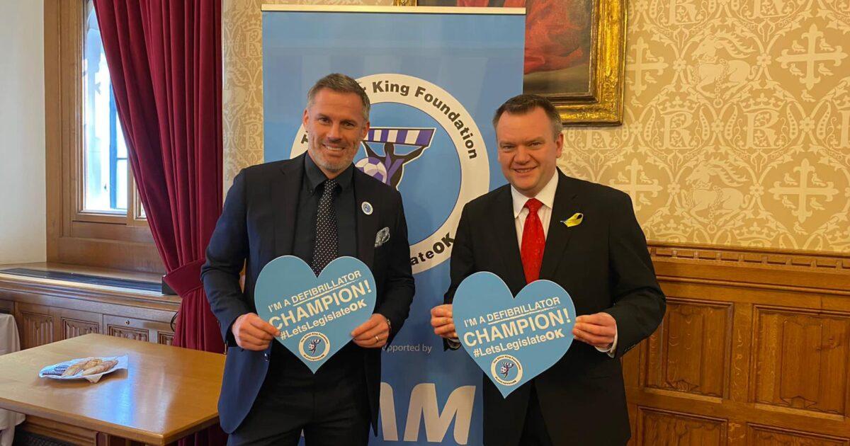 Torfaen MP joins forces with Jamie Carragher to support defibrillator ...